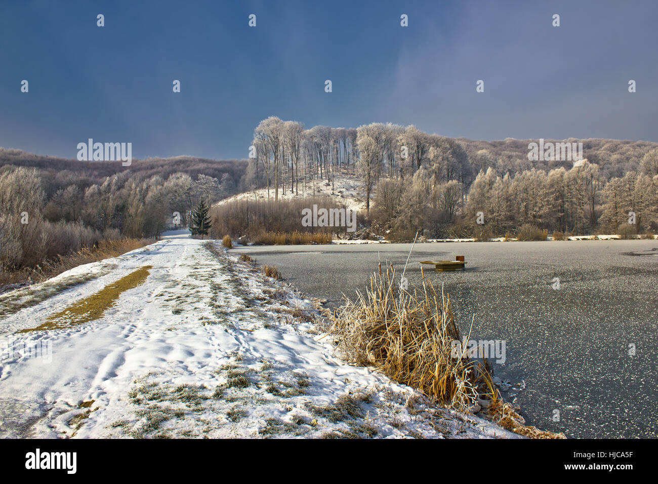 winter, cold, frozen, fresh water, lake, inland water, water, nature ...