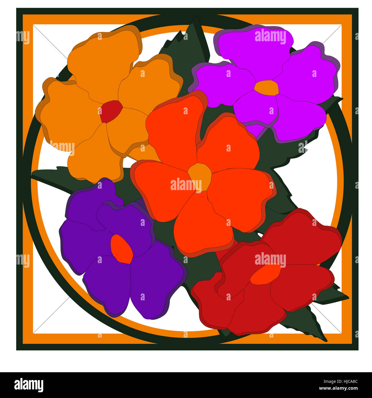 colour, flower, flowers, plant, decoration, color, vignettes, figures ...