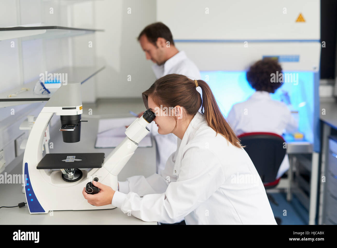 Scientist looking in microscope hi-res stock photography and images - Alamy