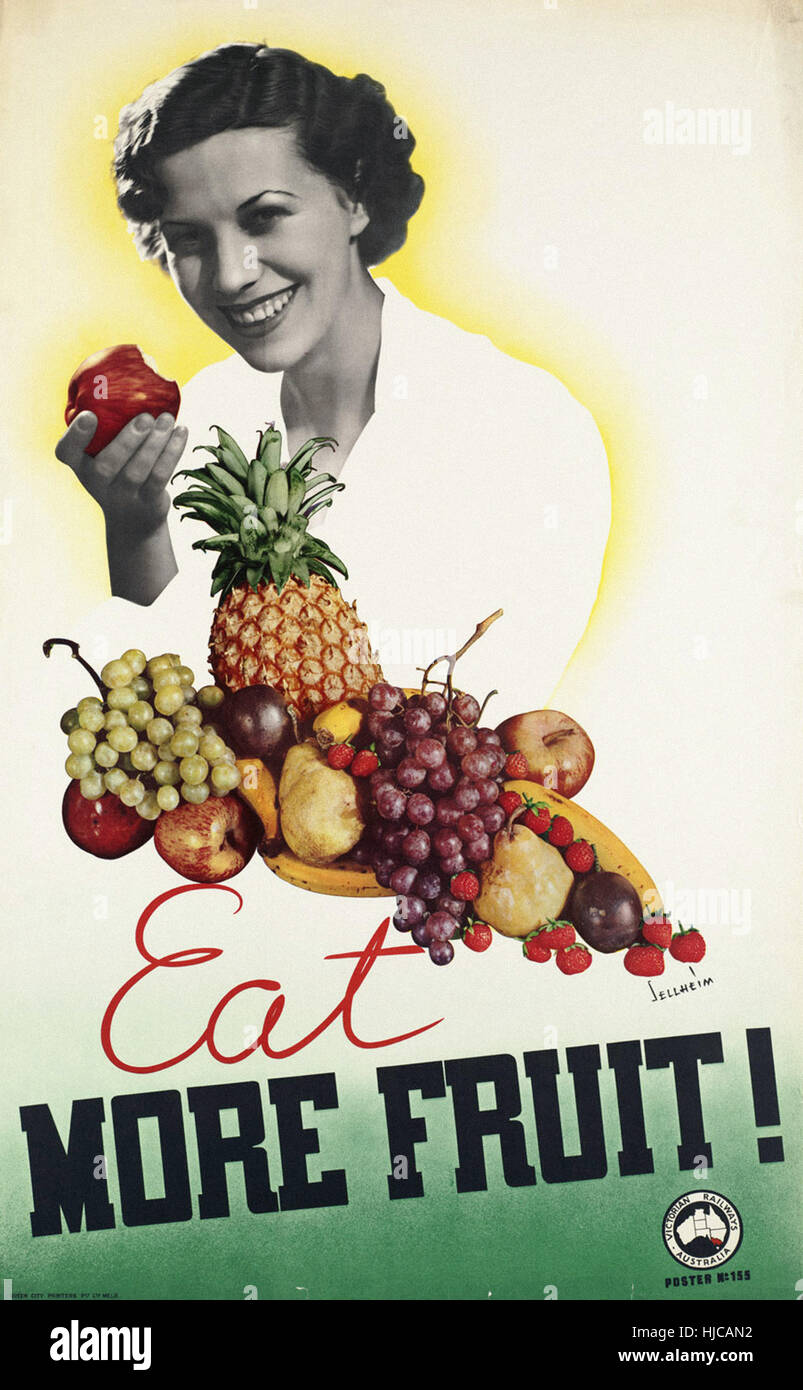 Vintage fruit poster hi-res stock photography and images - Alamy