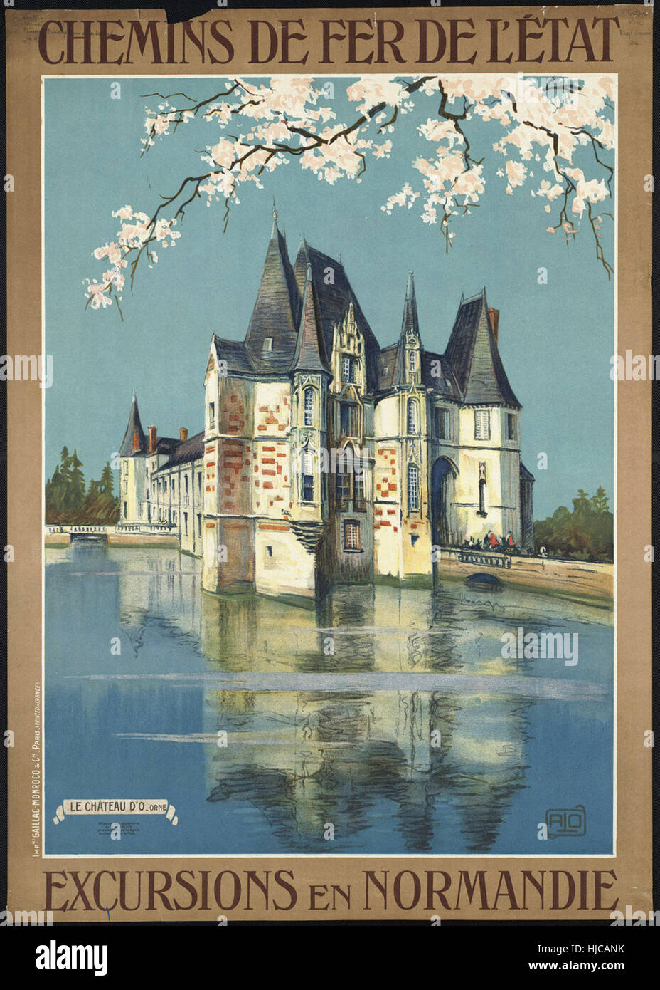 Excursions en Normandie - Vintage travel poster 1920s-1940s Stock Photo ...