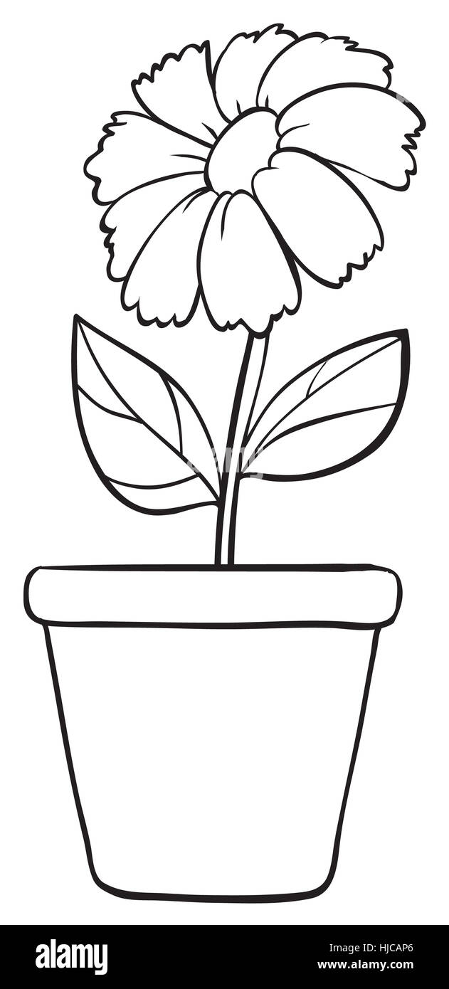 Illustration of a simple flower Stock Photo - Alamy