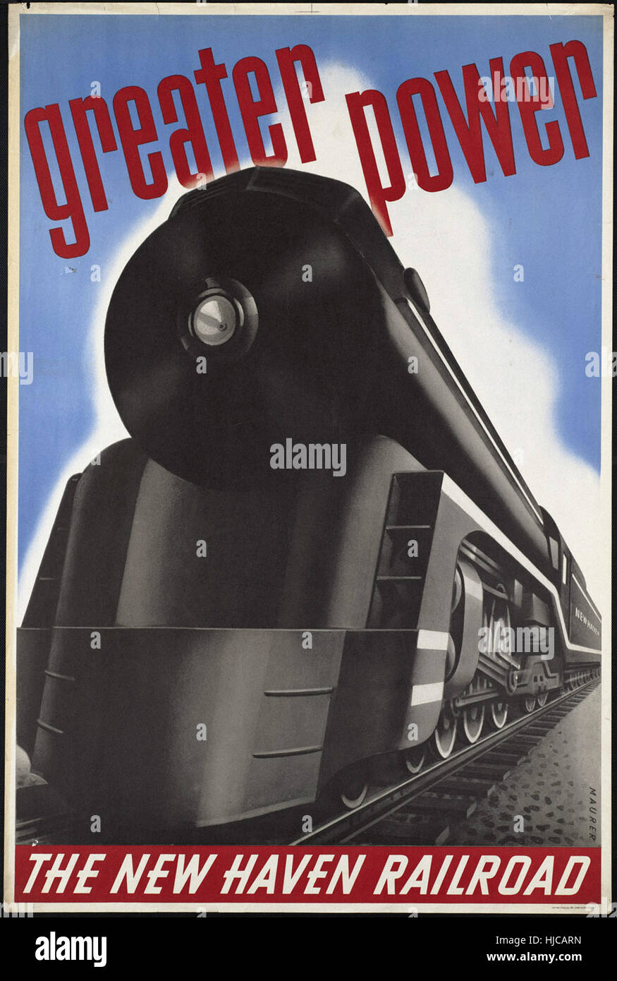 Greater power - Vintage travel poster 1920s-1940s Stock Photo - Alamy