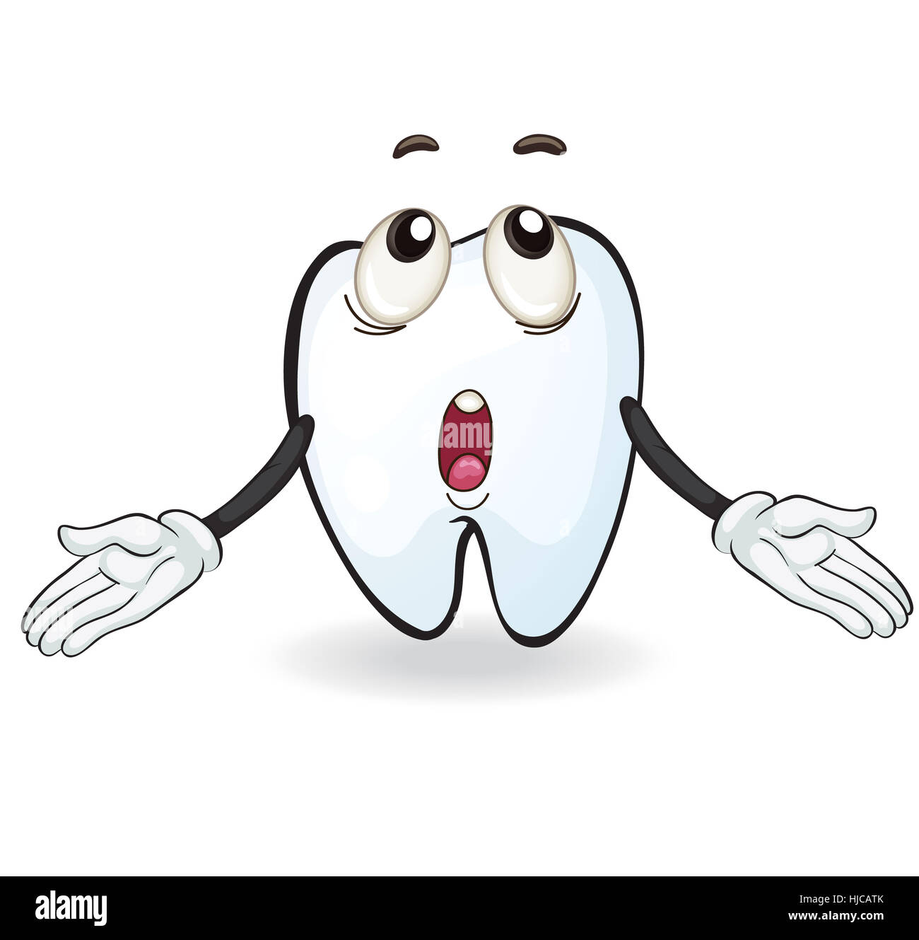 illustration of a tooth on a white background Stock Photo - Alamy