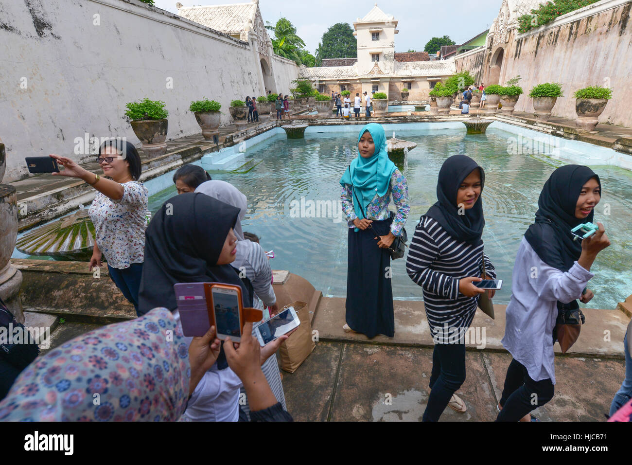 Yogyakarta, Java, Indonesia: People visiting Taman Sari also known as ...