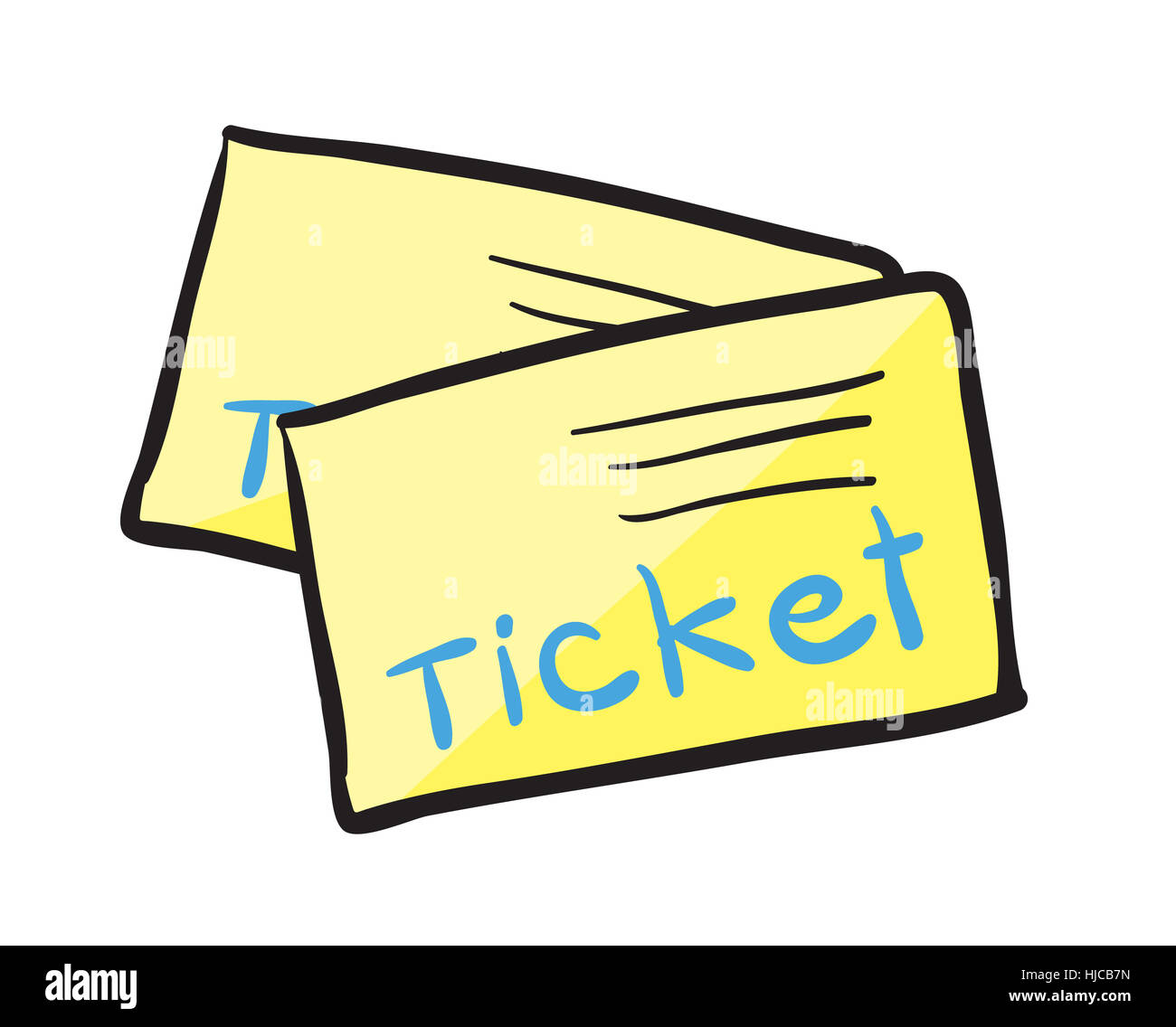 illustration of two tickets on a white background Stock Photo - Alamy