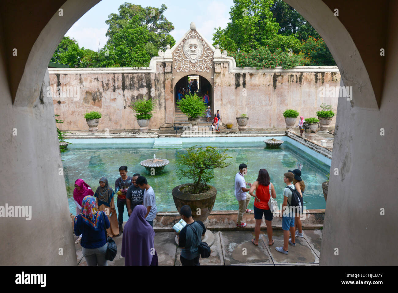 Yogyakarta, Java, Indonesia: People visiting Taman Sari also known as ...
