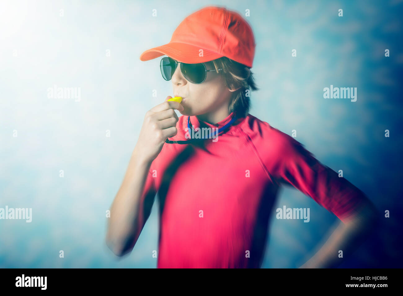 lifeguard boy with equipment Stock Photo - Alamy