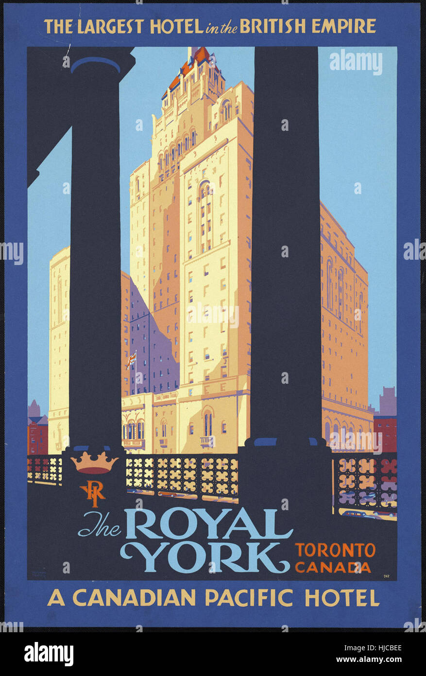 The Royal York. Toronto Canada - Vintage travel poster 1920s-1940s ...