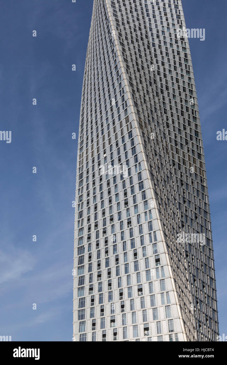 DUBAI, UAE - JANUARY 18, 2017 :Cayan Tower, or Infinity Tower, is a ...