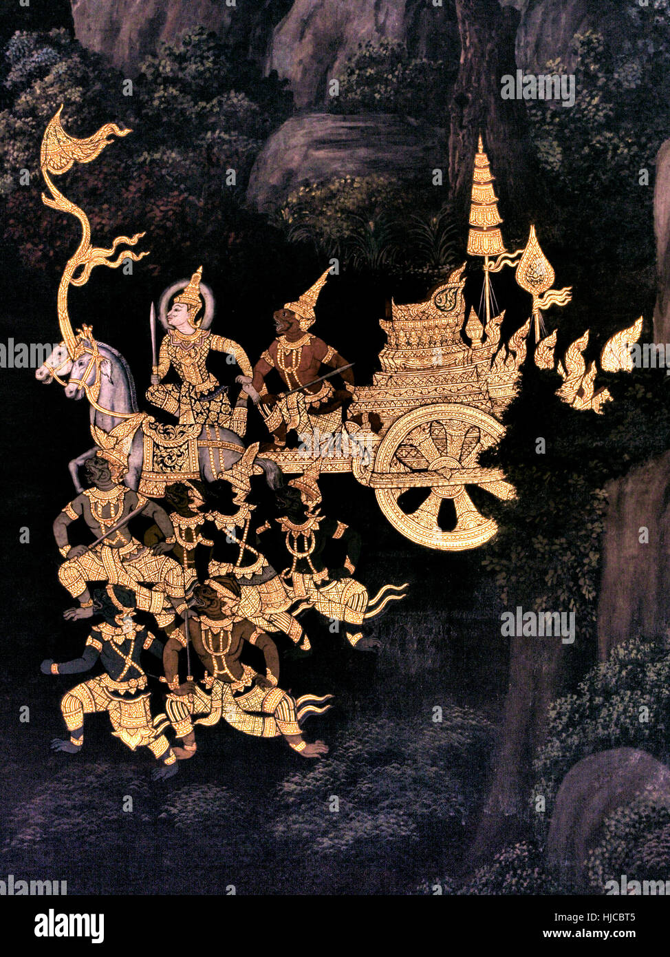 Ramayana Mural painting on exterior walls of king palace , bangkok ...