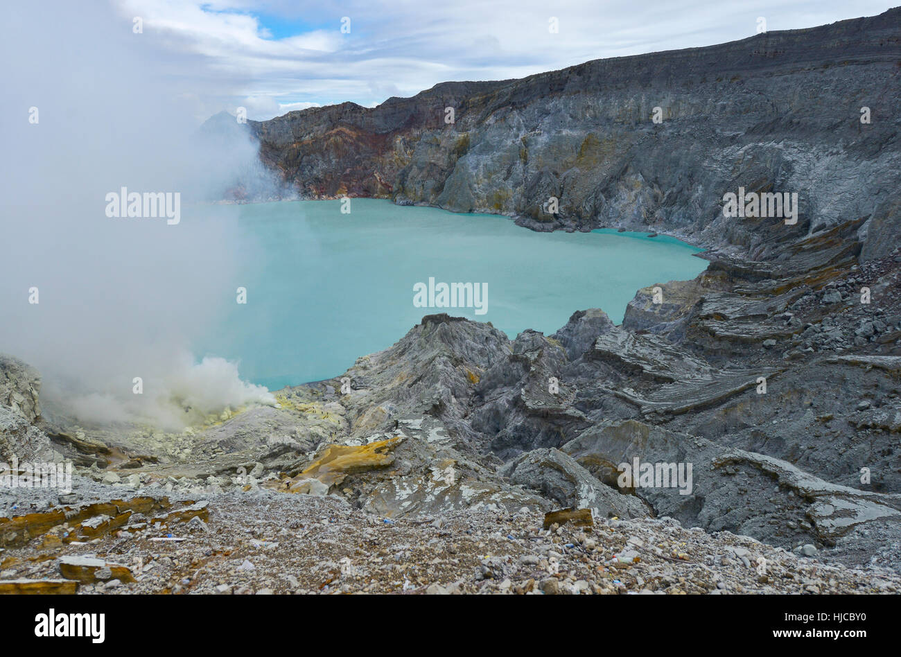 Kawah Ijen volcano in Java, Indonesia Stock Photo - Alamy