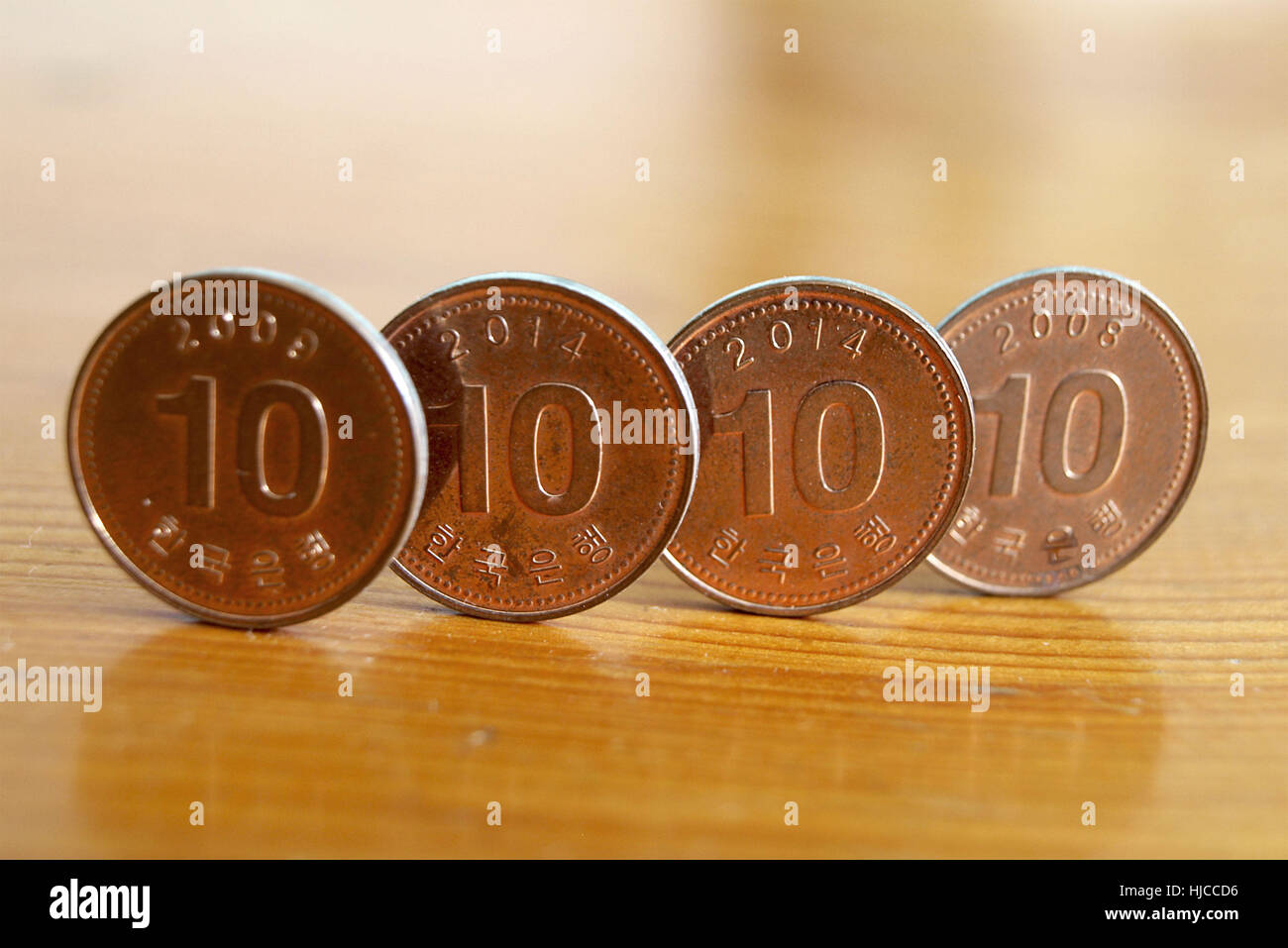 Korean won coin currency hi-res stock photography and images - Alamy