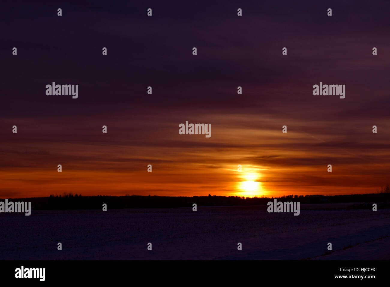 Beautiful orange sunset landscape hi-res stock photography and images ...