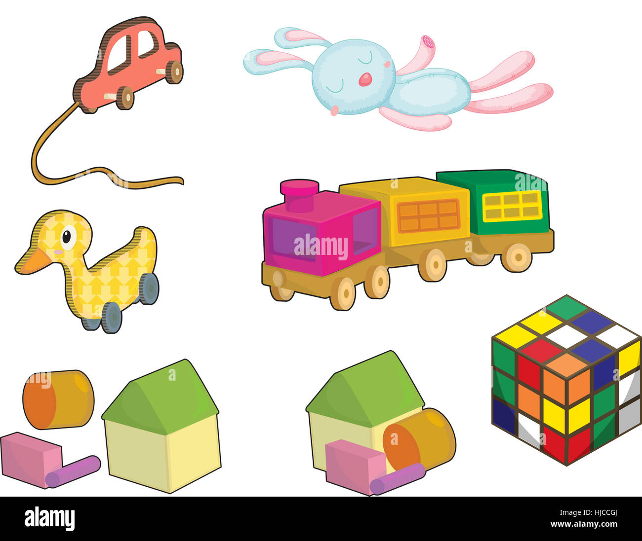 illustration of various objects on white Stock Photo - Alamy