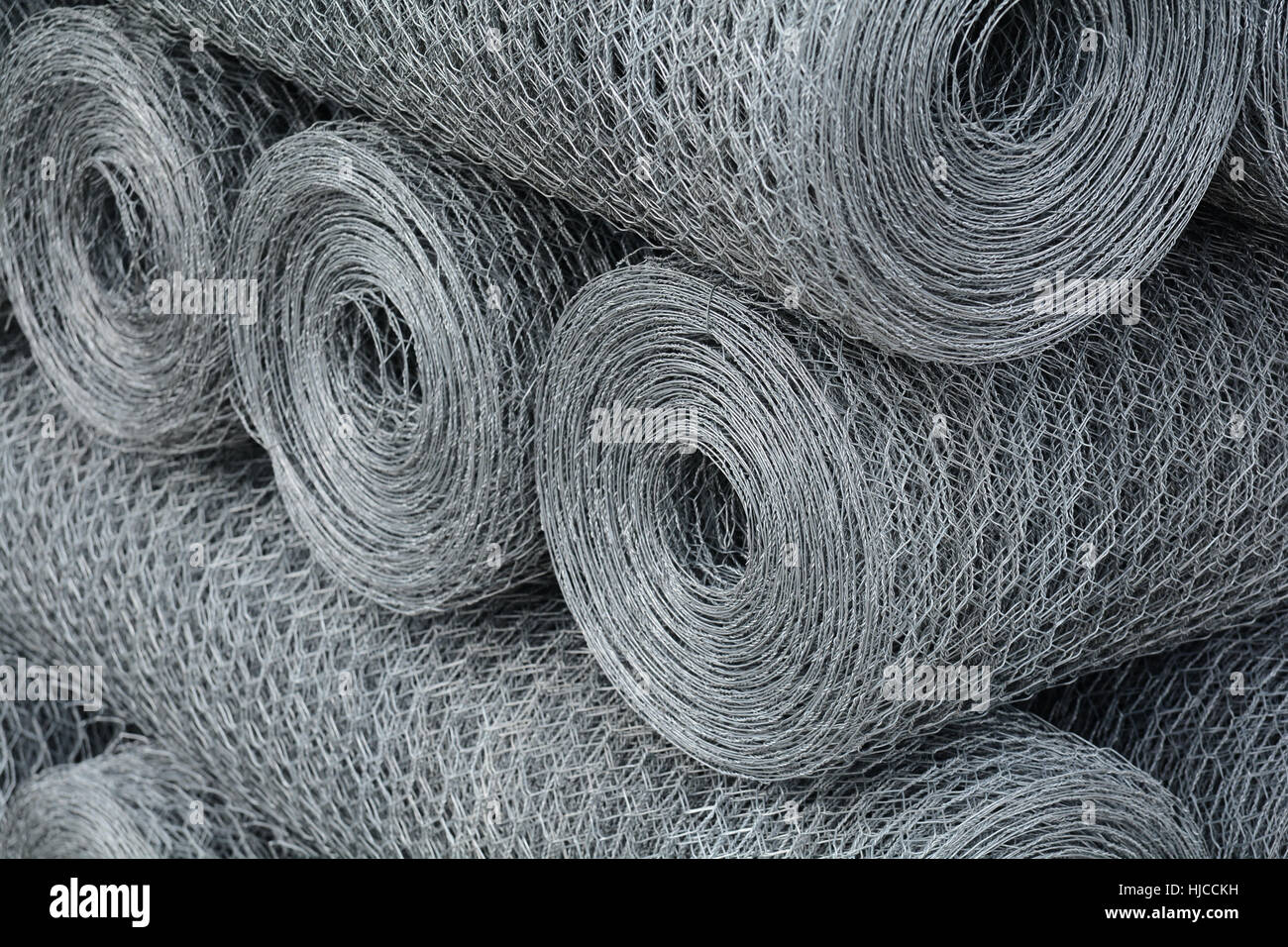 Rolls of wired mesh Stock Photo - Alamy
