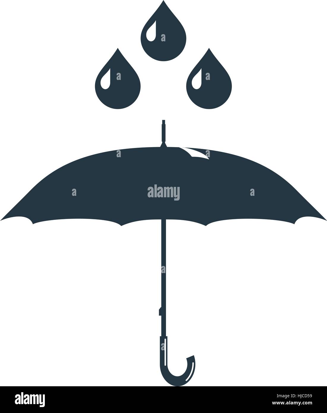 Rainy weather and an umbrella. Vector illustration Stock Vector Image ...