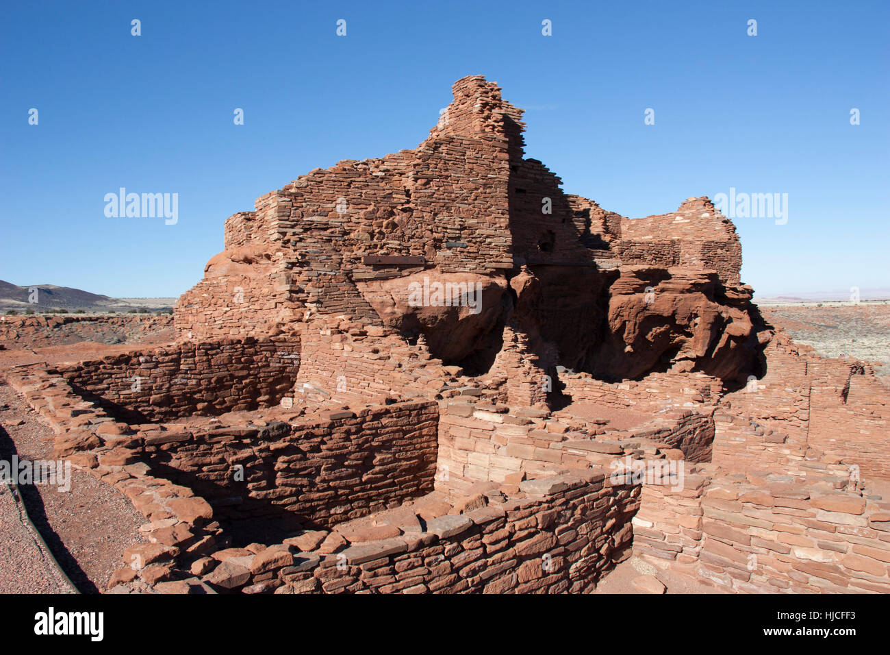 Anazasi Ruins, Wupatki Pueblo, Wupatki National Monument, Arizona, USA ...