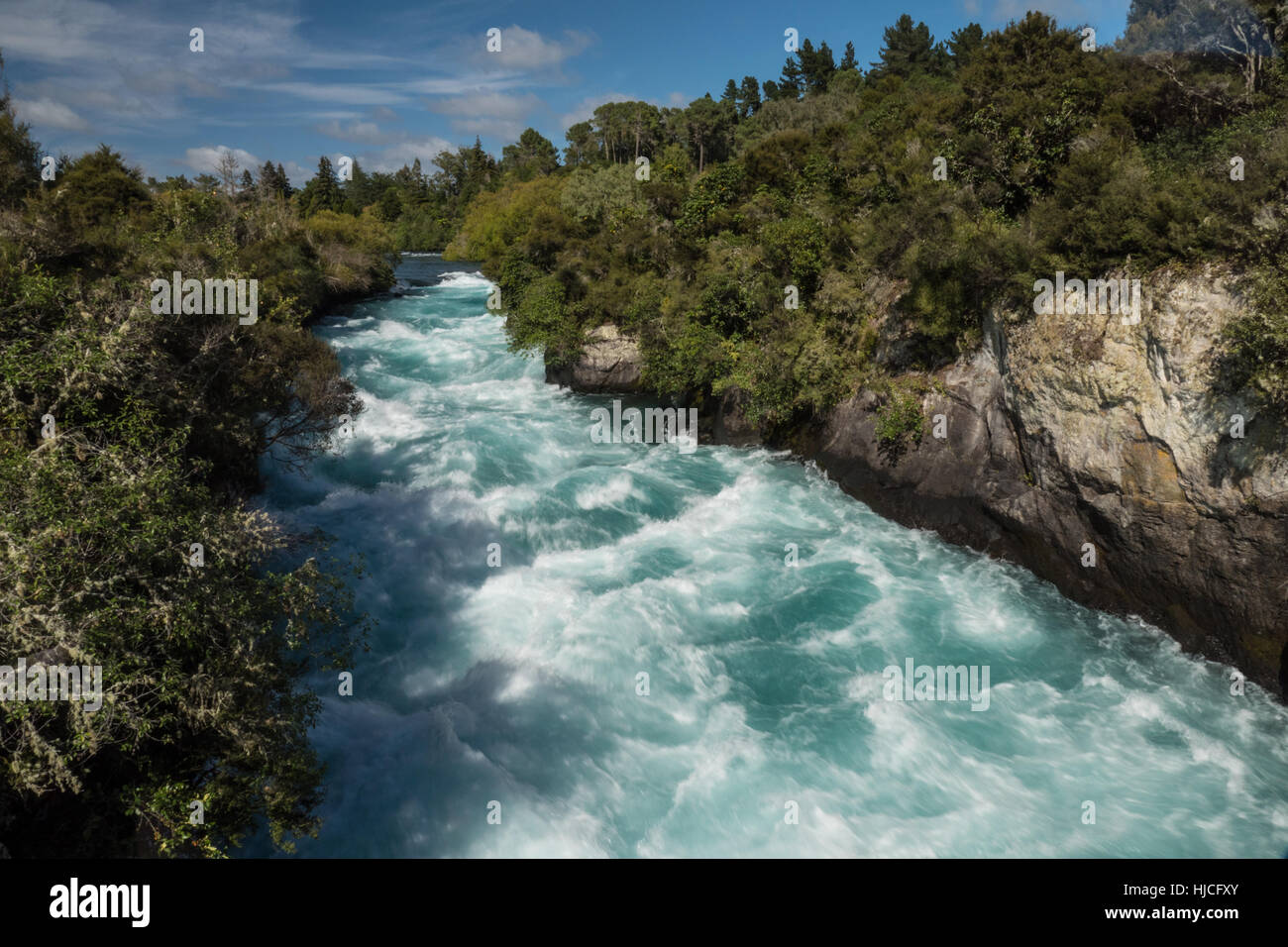 Huka Falls on the Waikato River near Lake Taupo, North Island, New ...