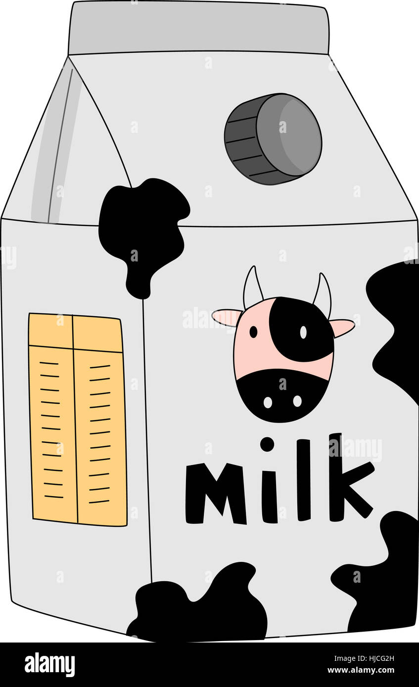 illustration of an isolated milk carton Stock Photo - Alamy
