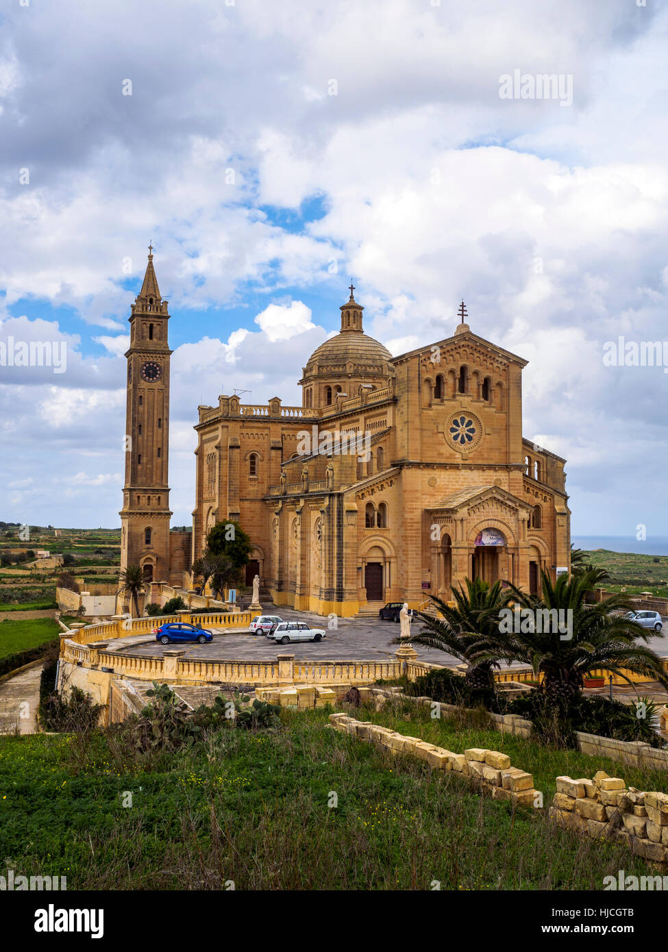 Basilica of the Blessed Virgin Of Ta' Pinu - Gozo, Malta Stock Photo ...