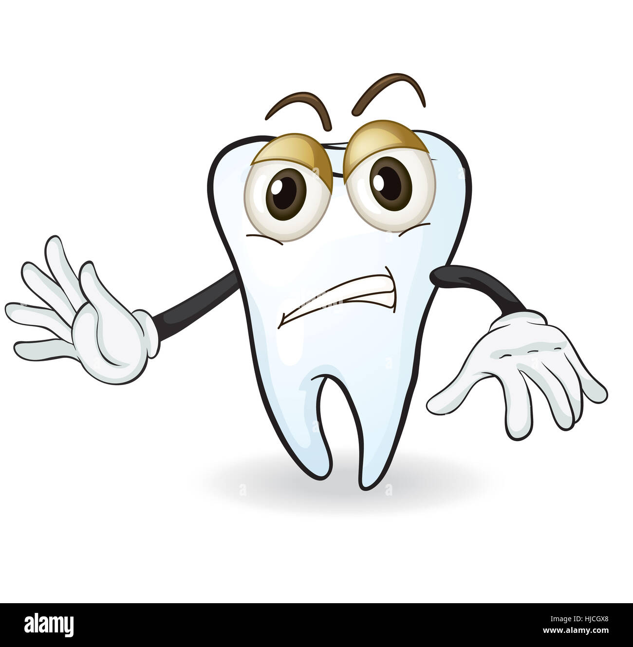 illustration of a tooth on a white background Stock Photo - Alamy