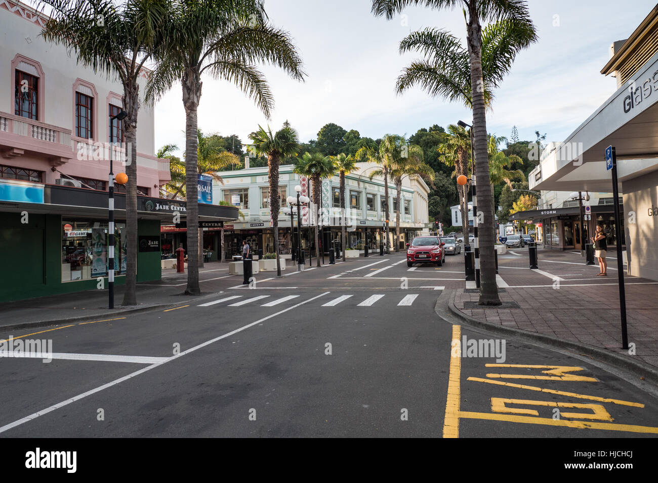 General street scene, Napier, North Island, New Zealand Stock Photo - Alamy