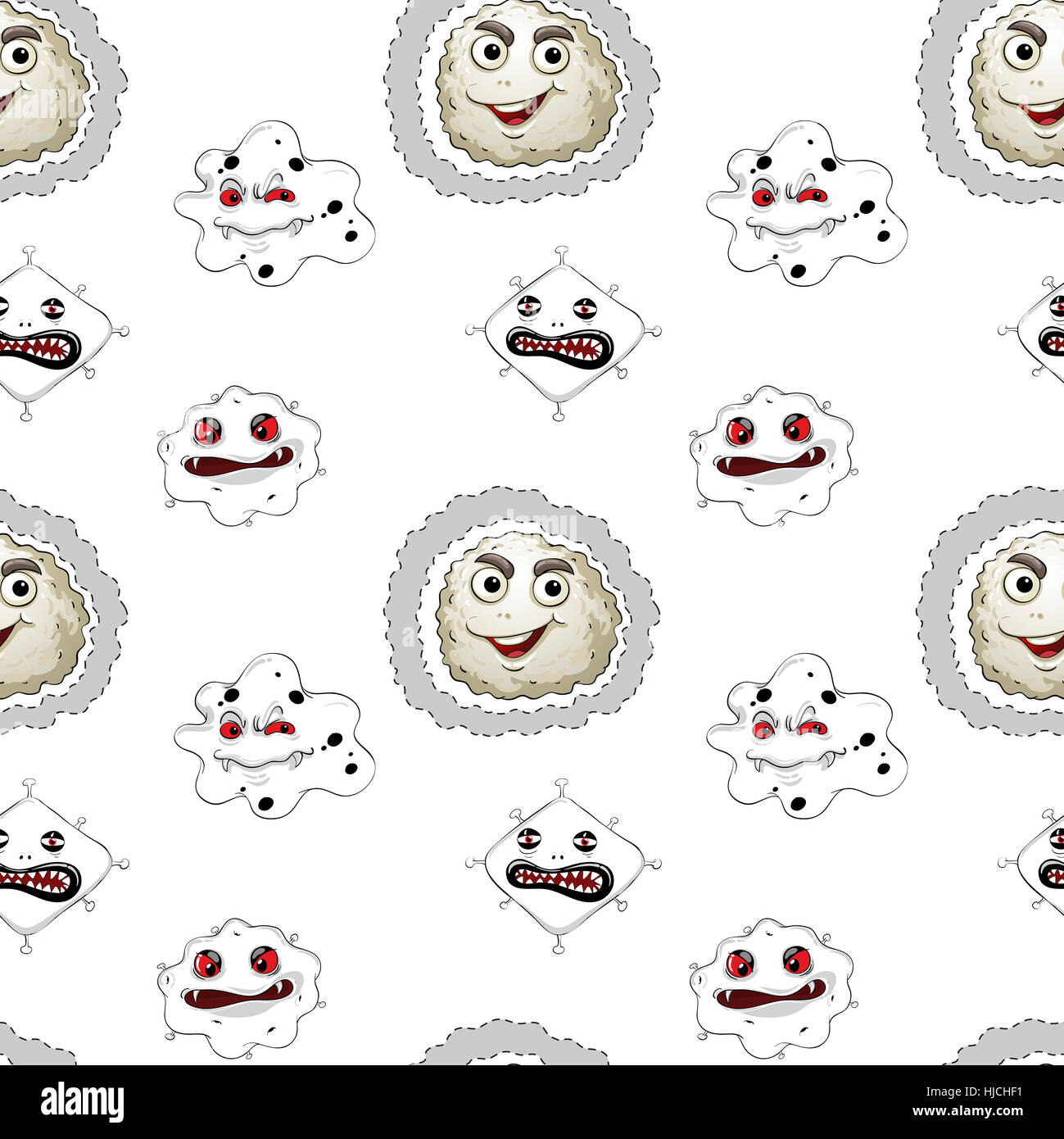 poster, illustration, series, square, monster, brush, virus, drawing ...