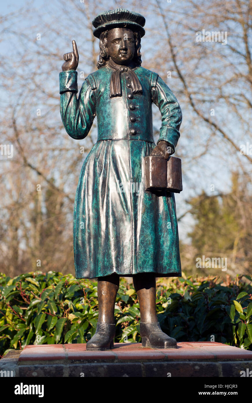 The Statue called "The Blue Coat Boy" at the site of the Basingstoke ...