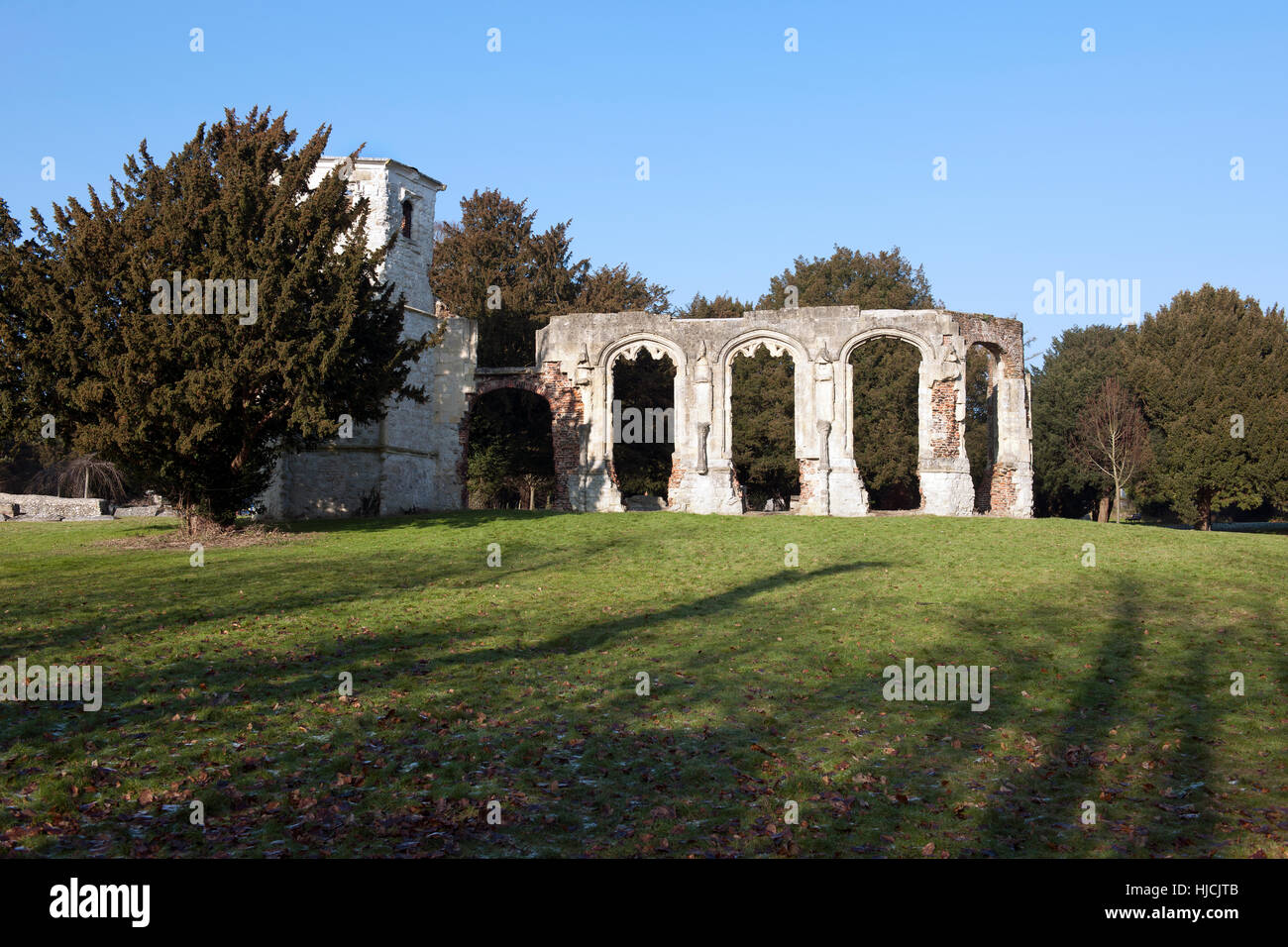 Holy Ghost Cemetery ruins of chapel, Basingstoke, Hampshire, England ...