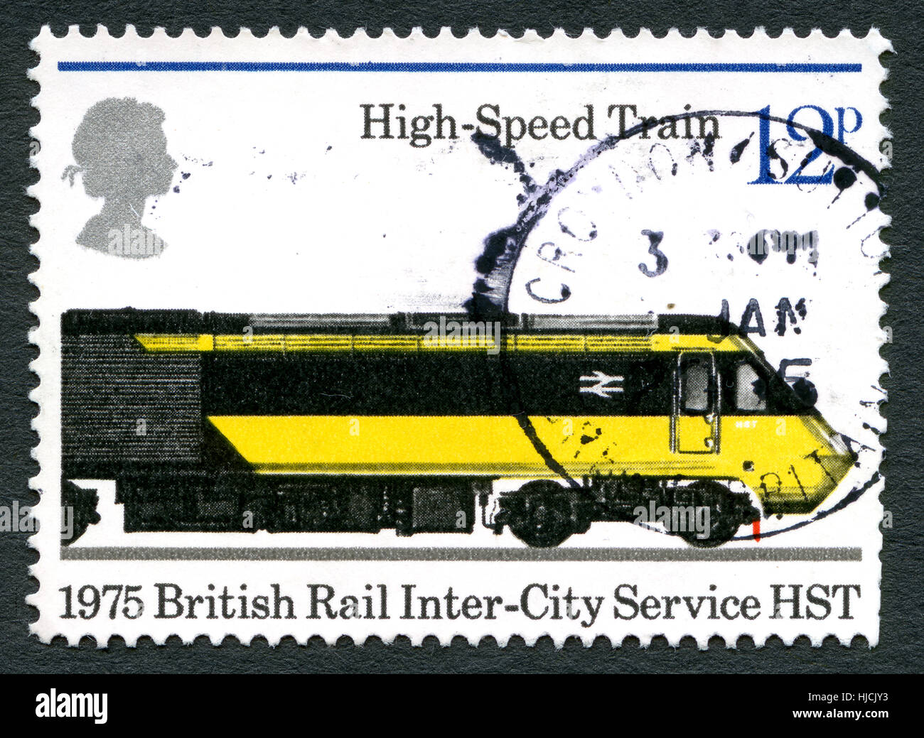 British postage stamp train hi-res stock photography and images - Alamy