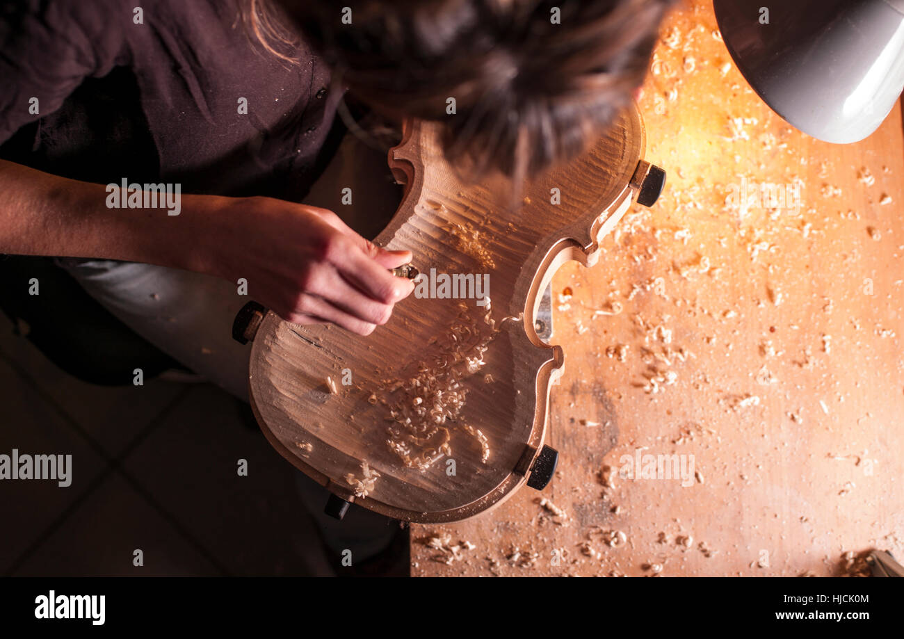 Violin Work Maker Wood High Resolution Stock Photography and Images - Alamy