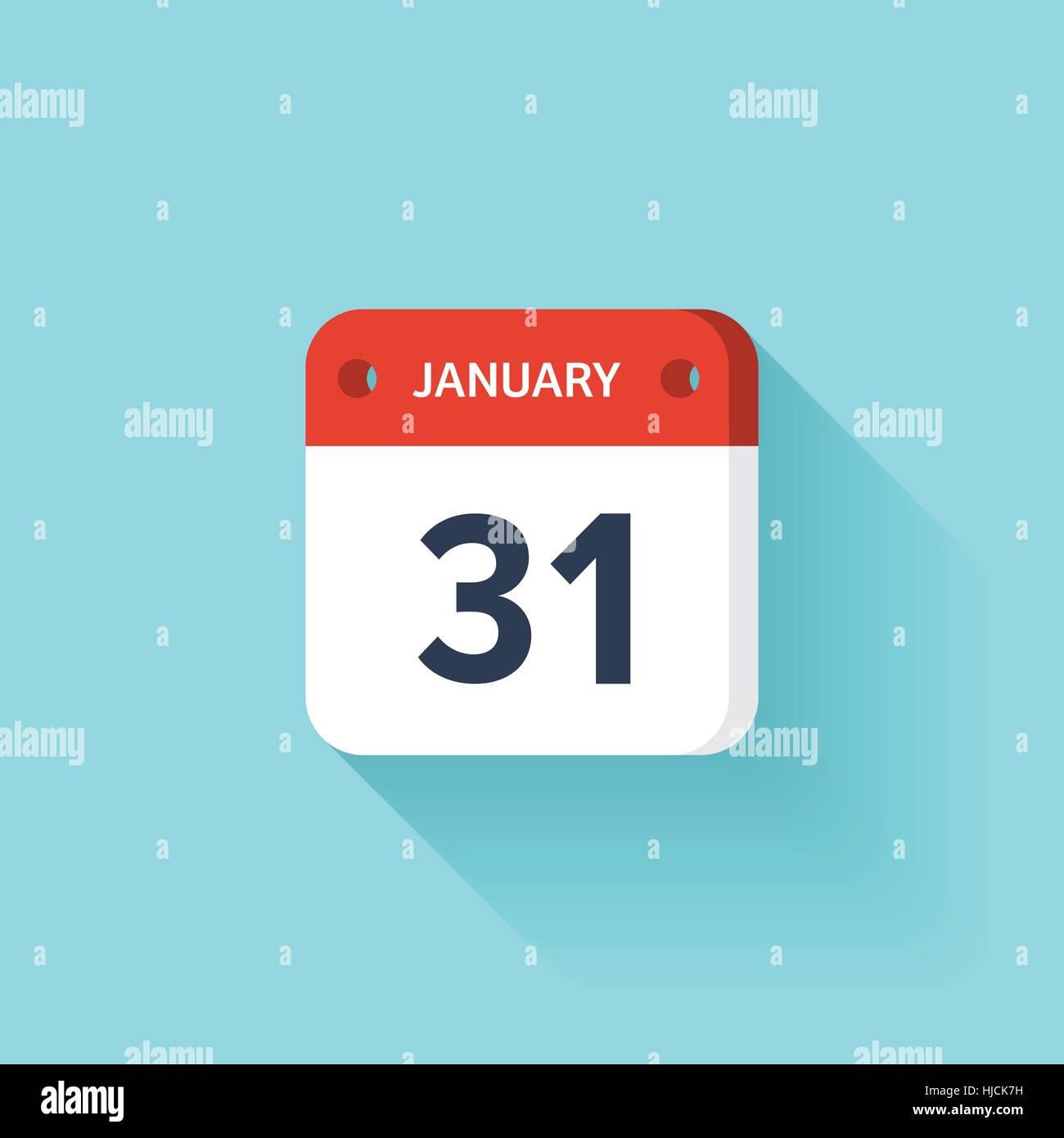 January 31. Isometric Calendar Icon With Shadow.Vector Illustration ...