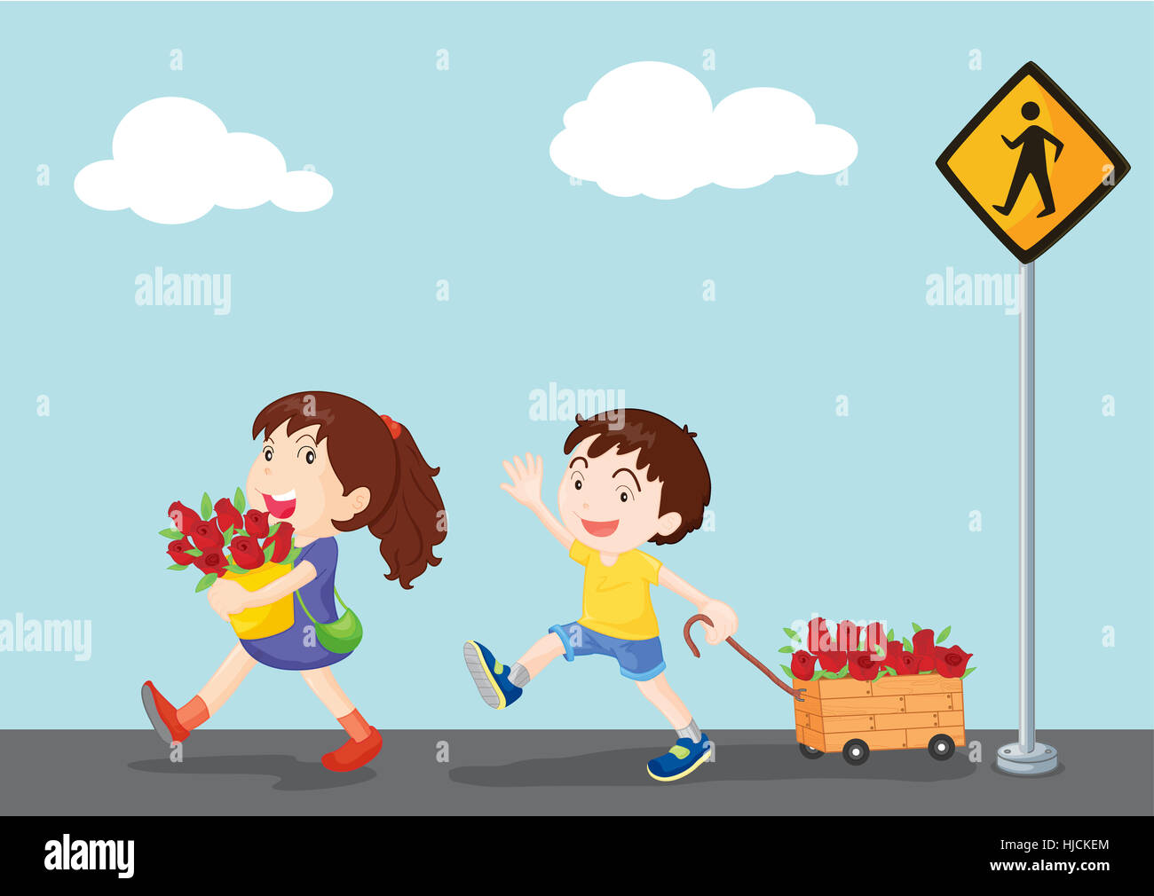 woman, sign, signal, blue, walk, go, going, walking, object, colour ...