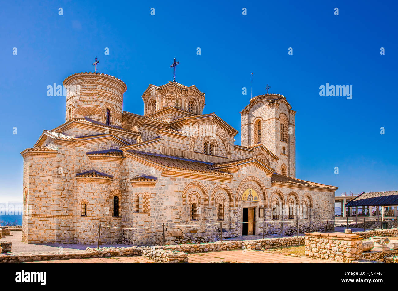Saint Pantelejmon - “Plaosnik” Church in Ohrid, Macedonia Stock Photo ...