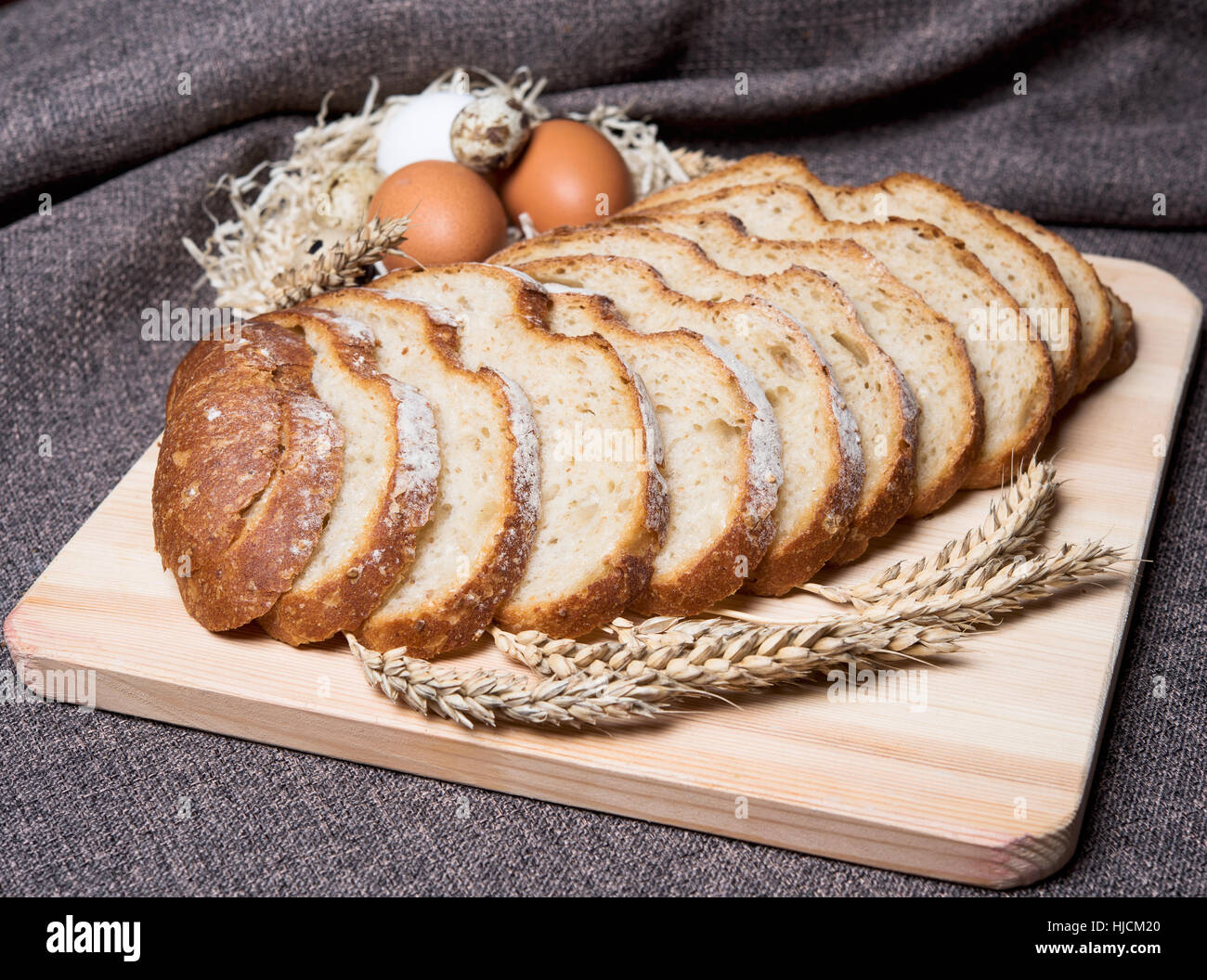 chopped bread with eggs Stock Photo - Alamy