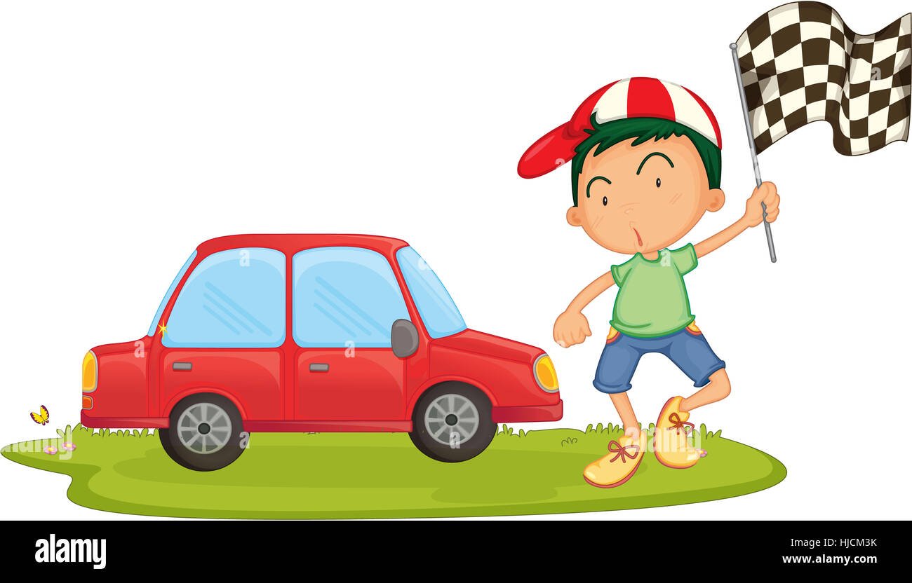 illustration of a boy on a white background Stock Photo - Alamy