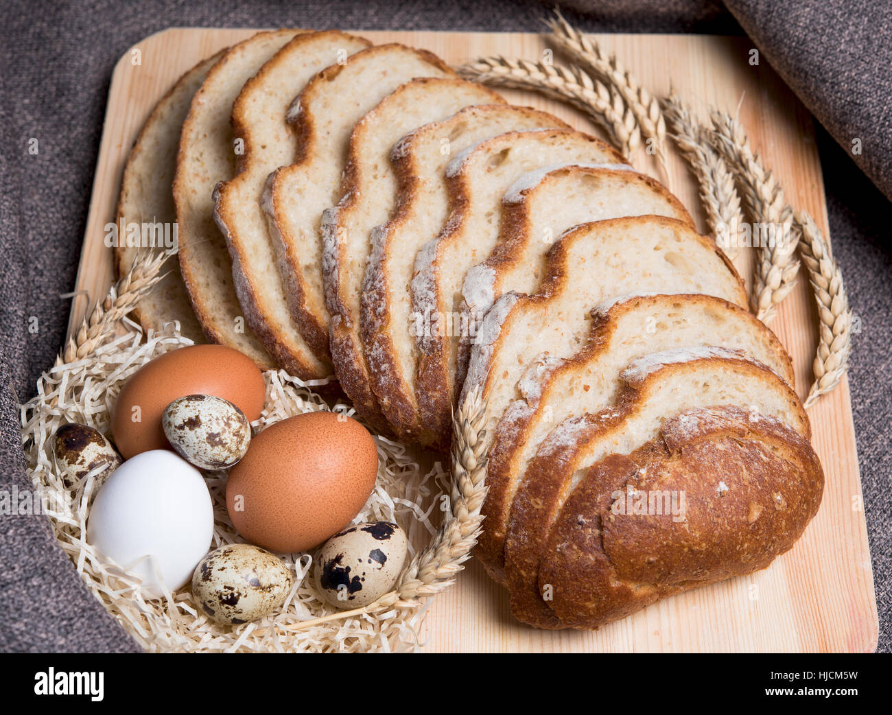 chopped hot bread with eggs Stock Photo - Alamy