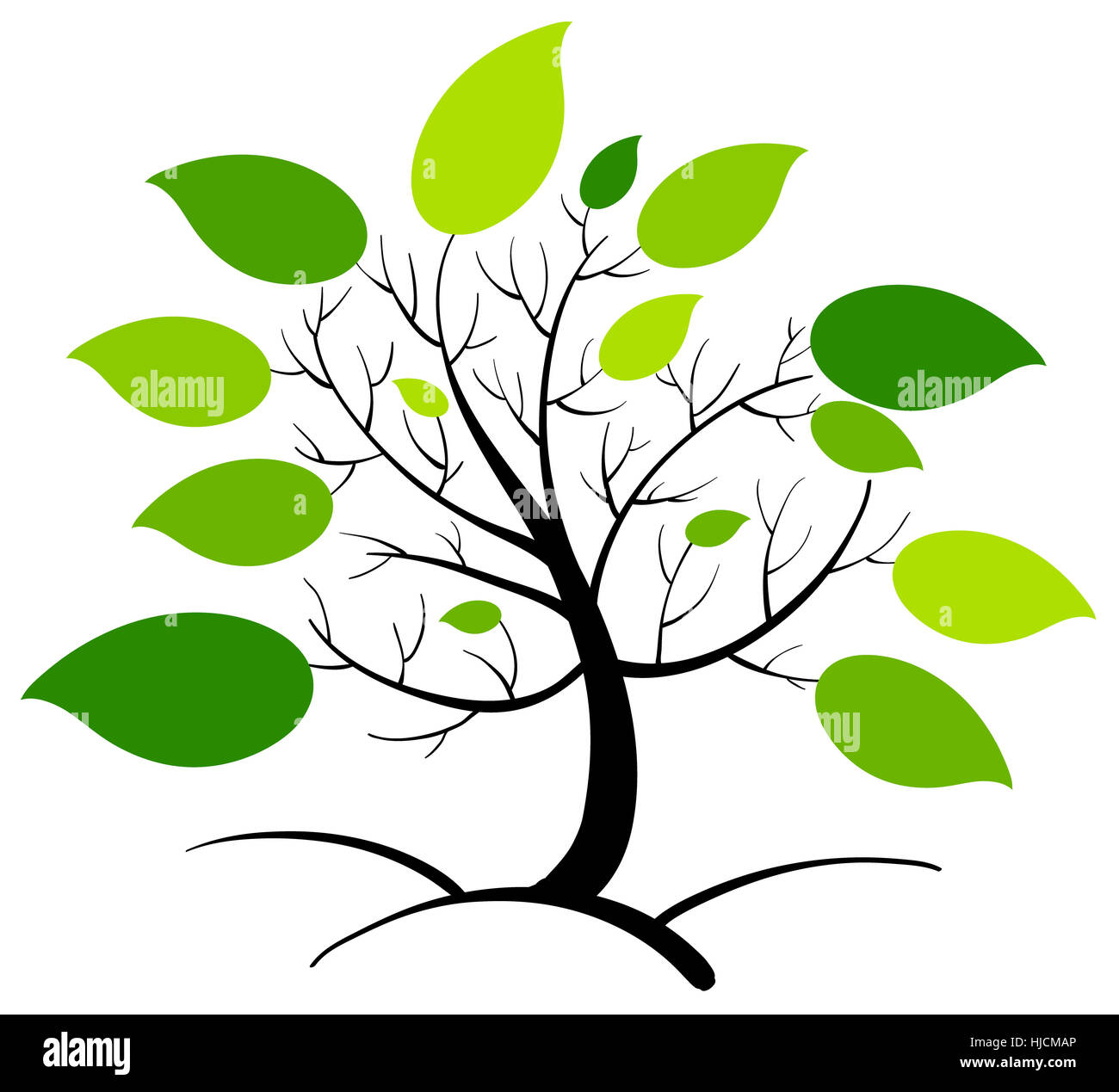 Illustration of an abstract tree Stock Photo - Alamy