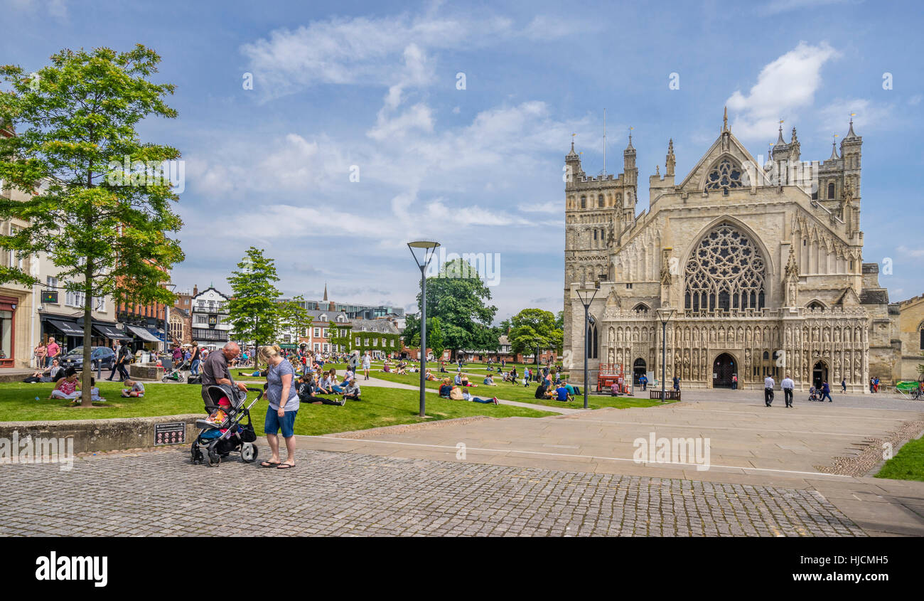 Great Britain, South West England, Devon, Exeter, west facade of Exeter ...