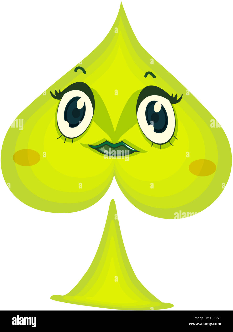 illustration of green spade on white Stock Photo - Alamy