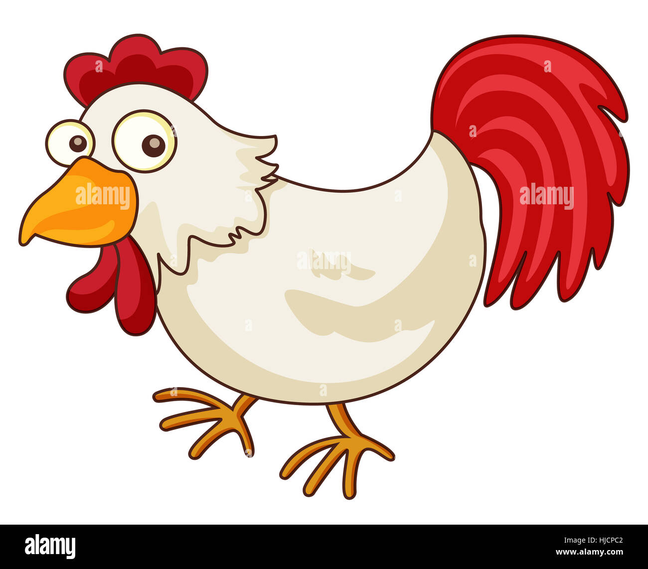 Illustration of a chicken cartoon Stock Photo - Alamy