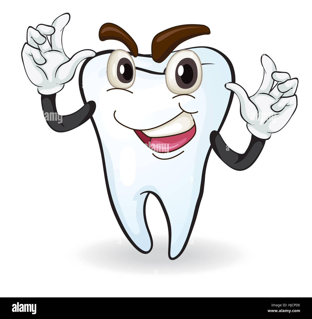 illustration of a tooth on a white background Stock Photo - Alamy