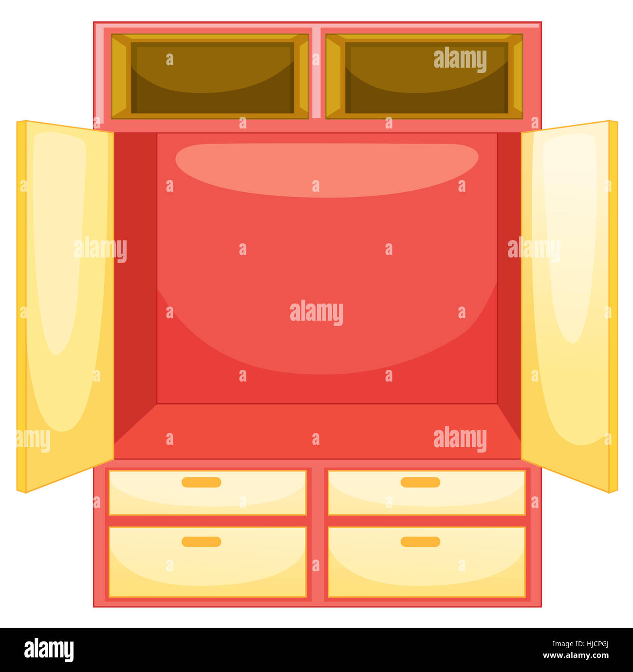 Empty wardrobe on a white background Stock Photo - Alamy