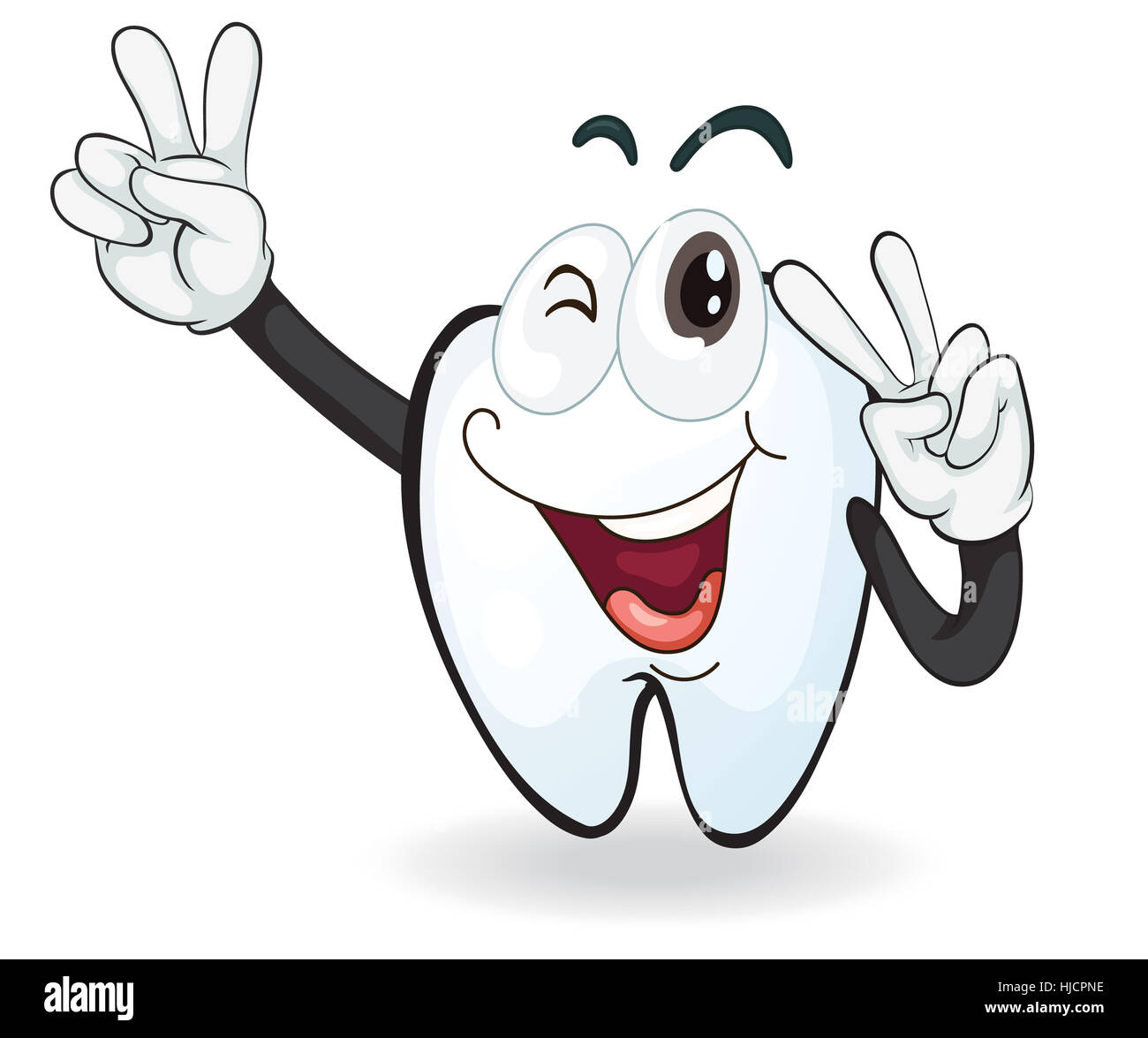 detailed illustration of a tooth on a white background Stock Photo - Alamy