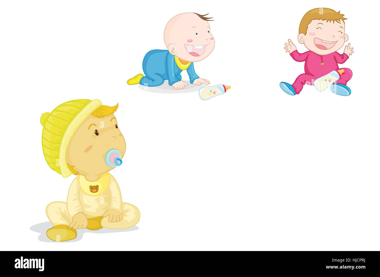 Cartoon illustration baby girl crying hi-res stock photography and ...