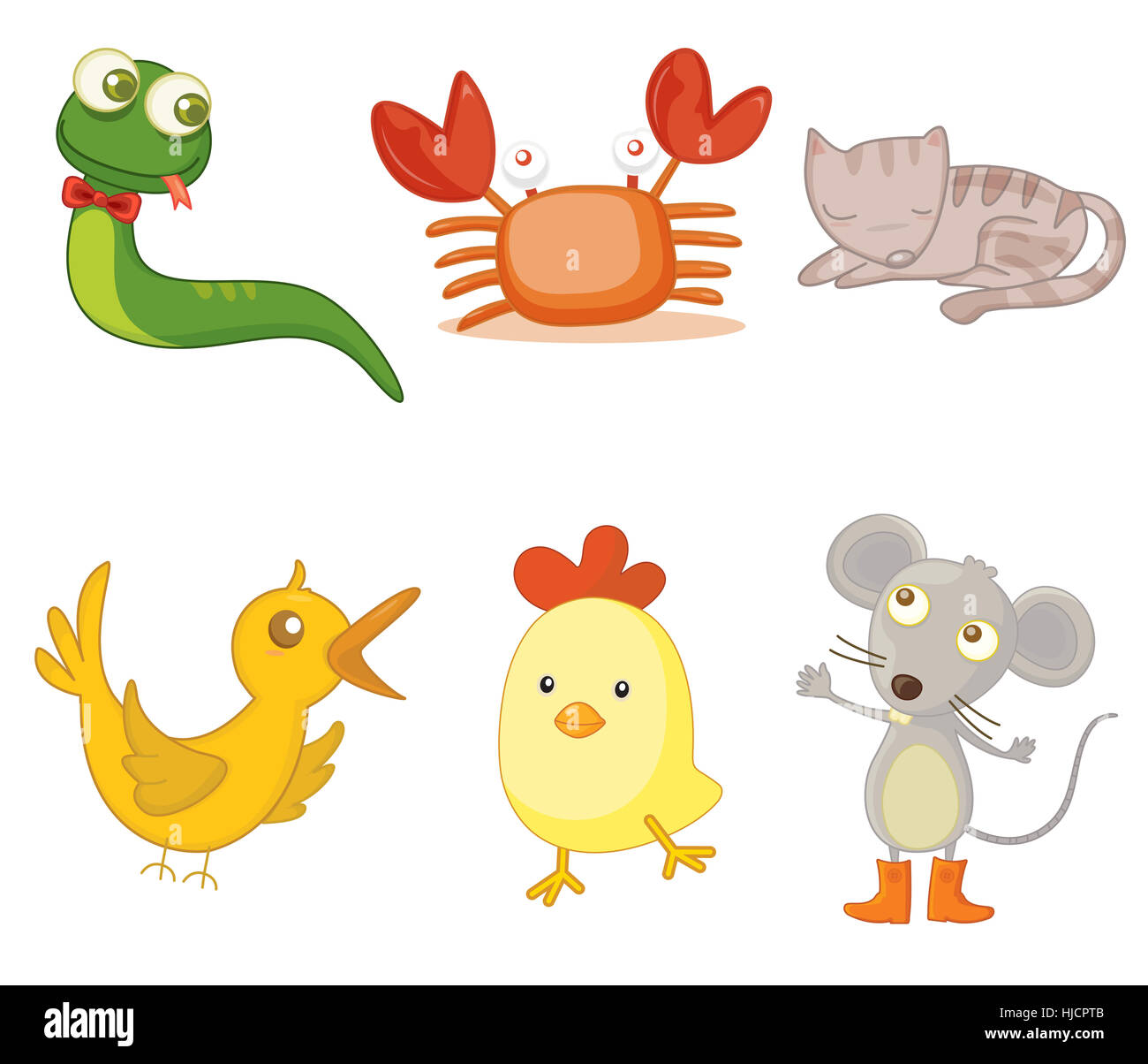 an illustration of assorted animals Stock Photo - Alamy