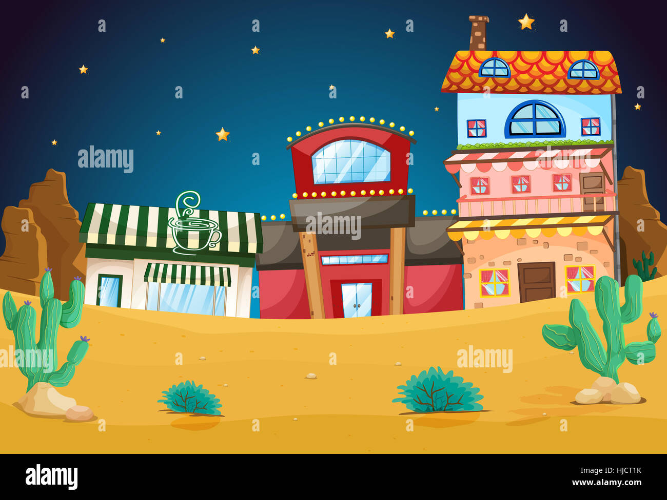 cafe, restaurant, blue, house, building, buildings, city, town, tree ...