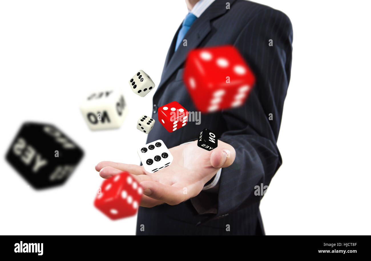 Businessman throwing dice hi-res stock photography and images - Alamy