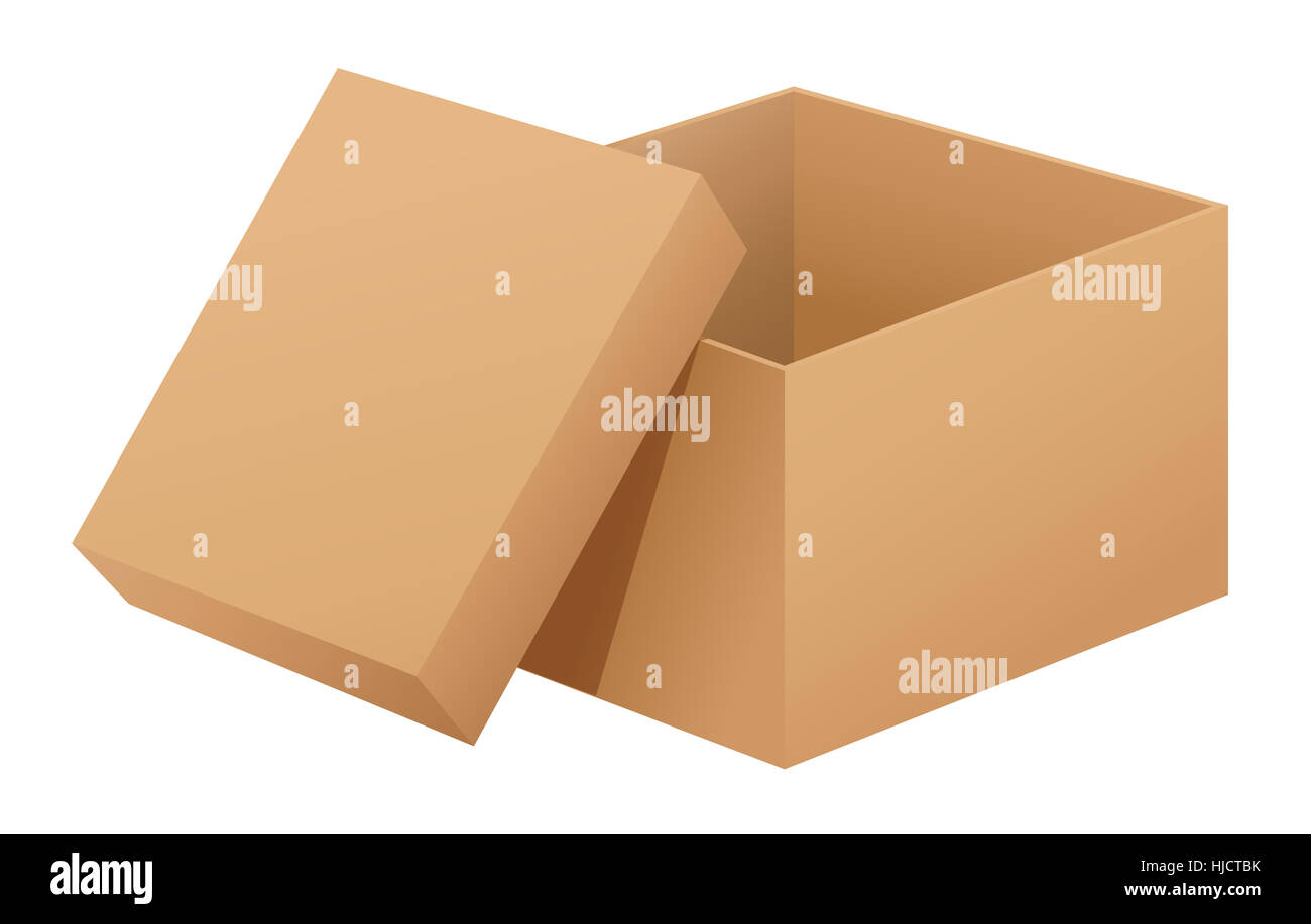 Illustration of a box on white Stock Photo - Alamy